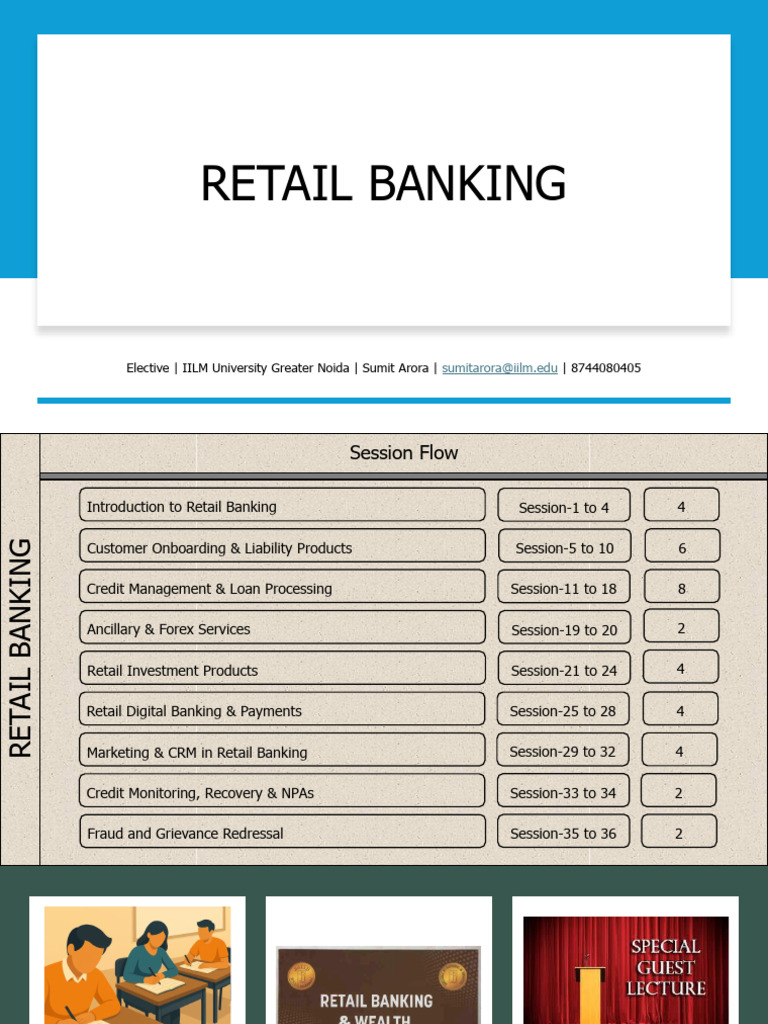 Class PPT - Retail Banking | PDF | Banks | Credit