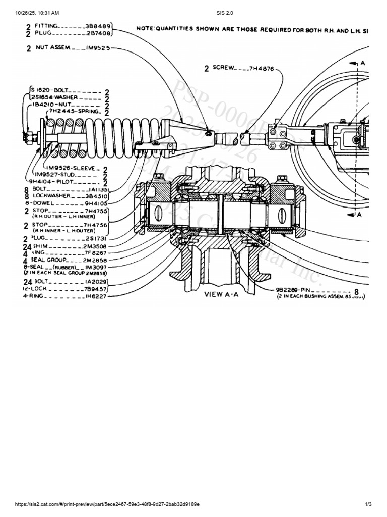 2M-2405 Front Idler Group. D5 Serial 96J03025. | PDF | Washer (Hardware ...