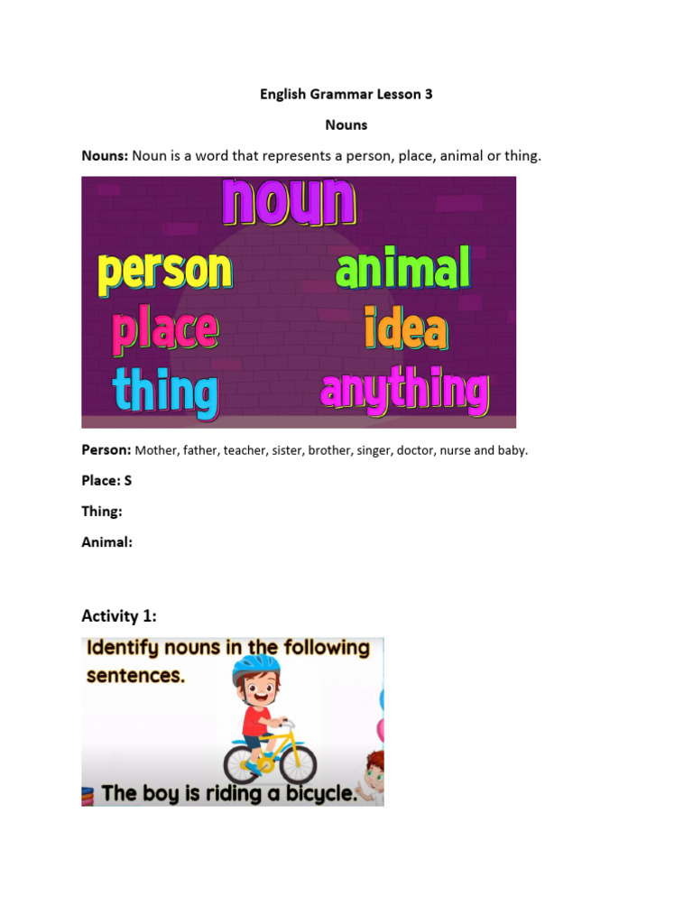 English Lesson Nouns 0 Noun Phrase, Determiners | PDF