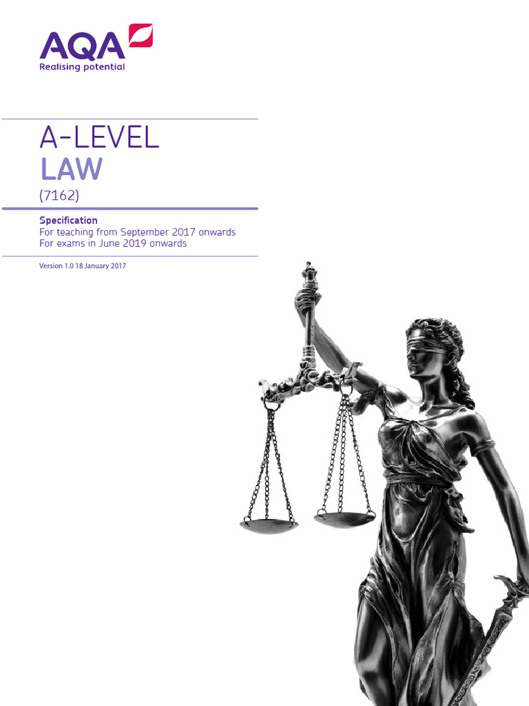 Aqa A Level Law Specification | PDF | Manslaughter | Precedent