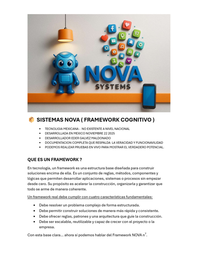Framework Nova | PDF | Marco de software | Planificación de recursos ...