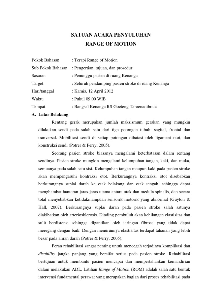 SAP Range of Motion (ROM) | PDF