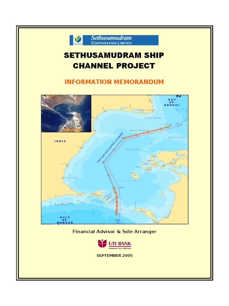 Sethusamudram Ship Channel Project PIM | PDF | Dredging | Water Transport