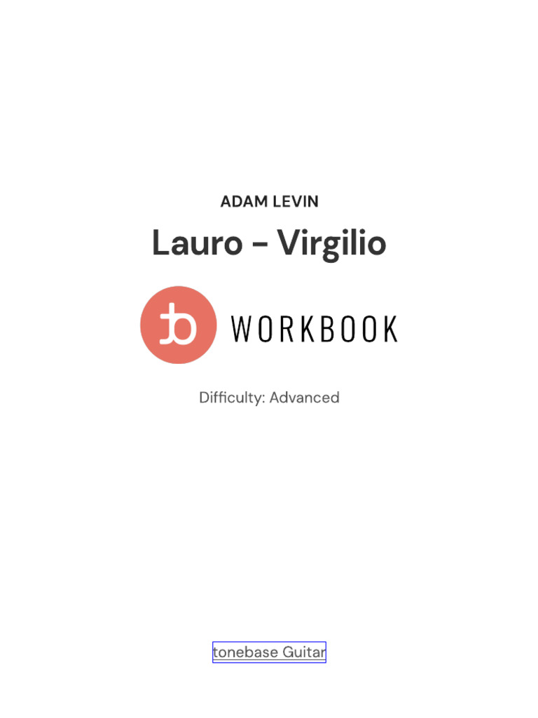 Lauro - Virgilio - Adam Levin - Tonebase Workbook | PDF | Musical ...