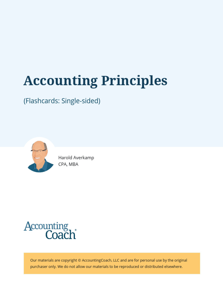 6.1 Accounting Principles Flashcards Ss | PDF | Generally Accepted ...