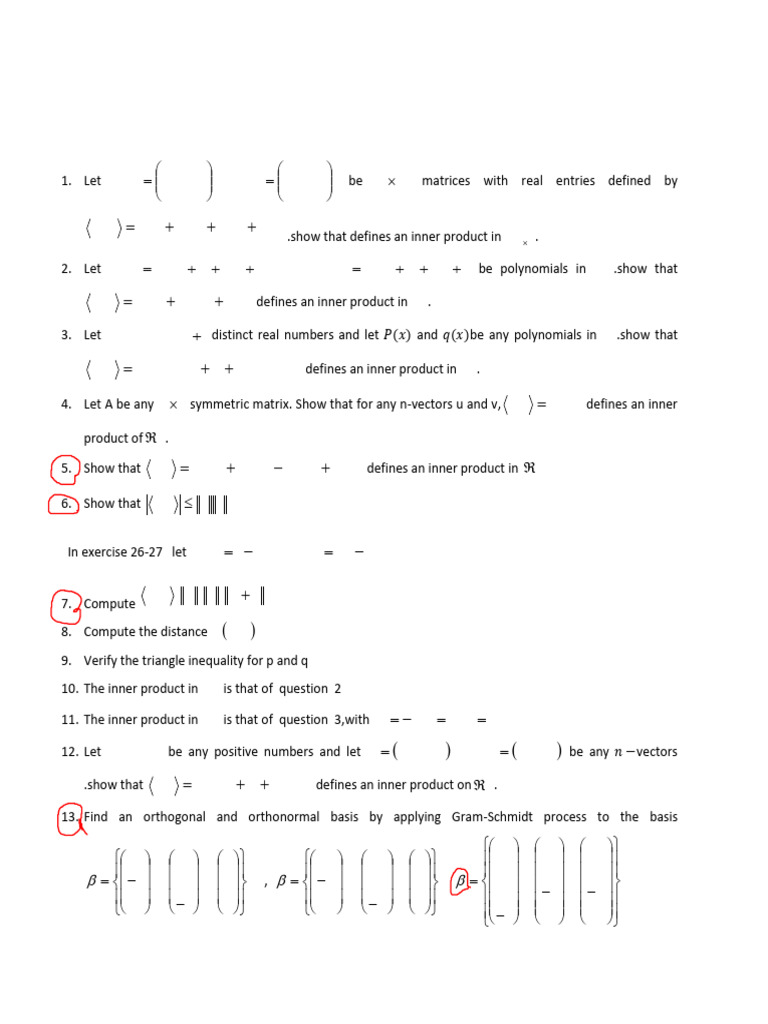 Linear Algebra Worksheet II | PDF | Mathematics | Mathematical Physics