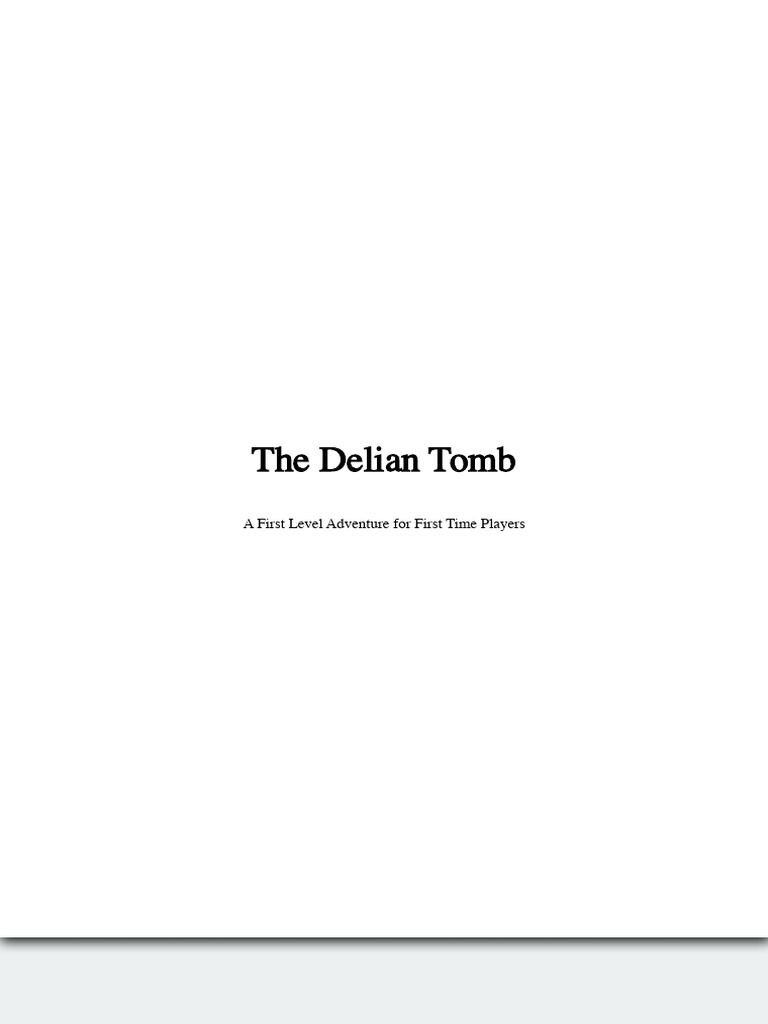 The Delian Tomb (Public) - GM Binder | PDF