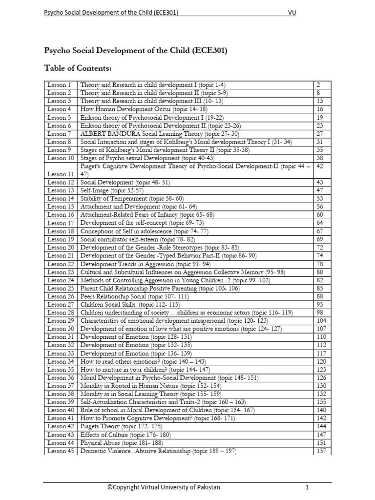 ECE301 Handouts | PDF | Schema (Psychology) | Child Development