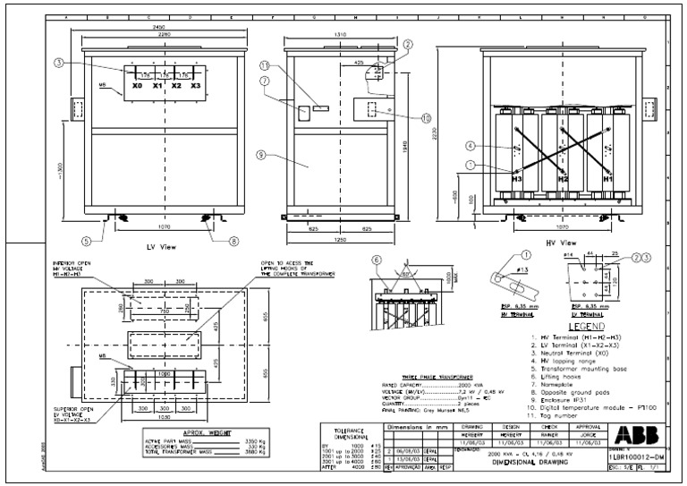 Desenho Dimensional ABB TR-100 | PDF