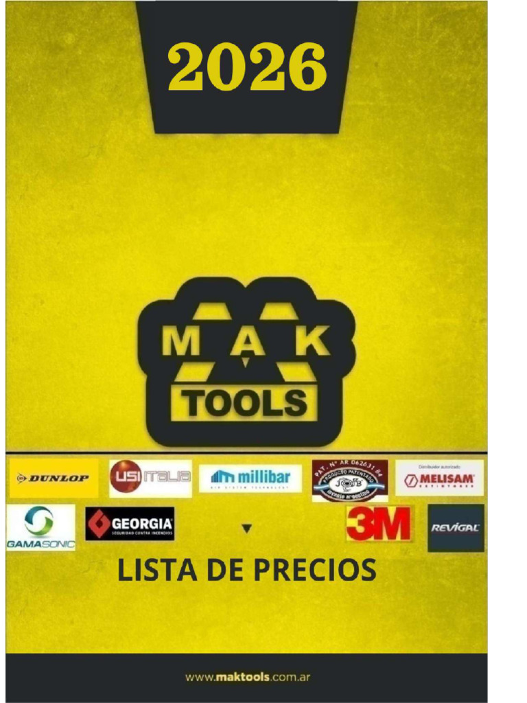 21 - 01 - 26 Mak Tools | PDF | Materiales