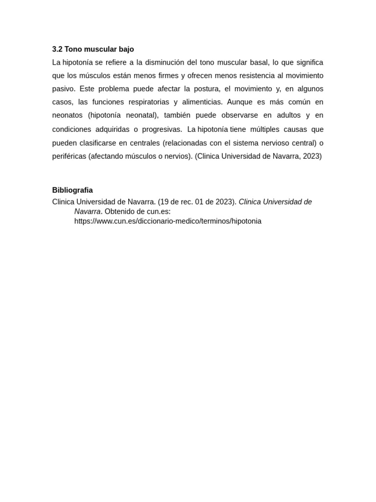 Tono Muscular Bajo | PDF