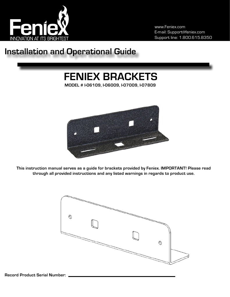 Feniex Brackets: Installation and Operational Guide | PDF
