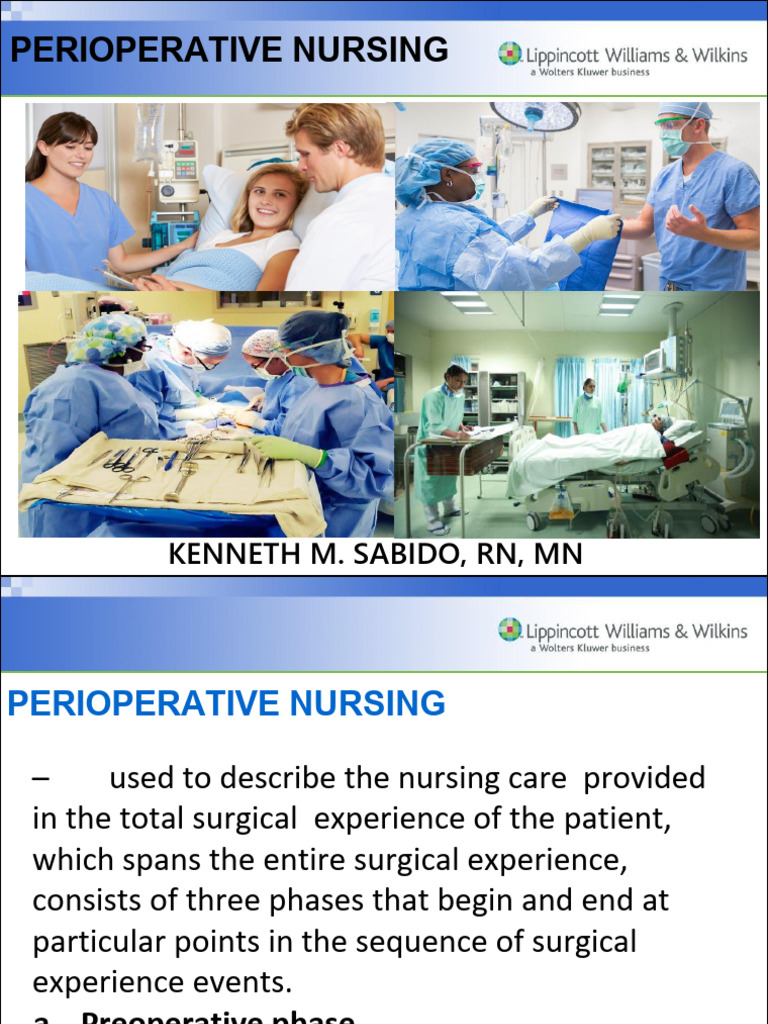 Week 1-Peri Op Nursing Care Students Copy | PDF | Surgery | Anesthesia