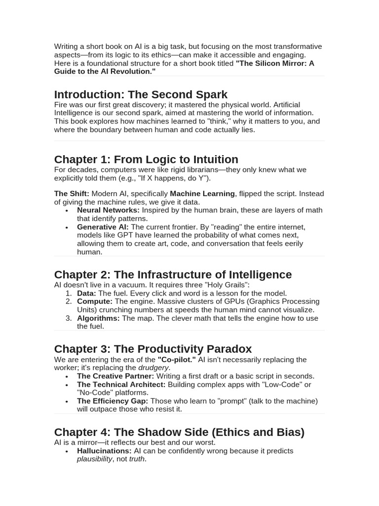 Writing a short book on AI is a big task | PDF | Artificial ...