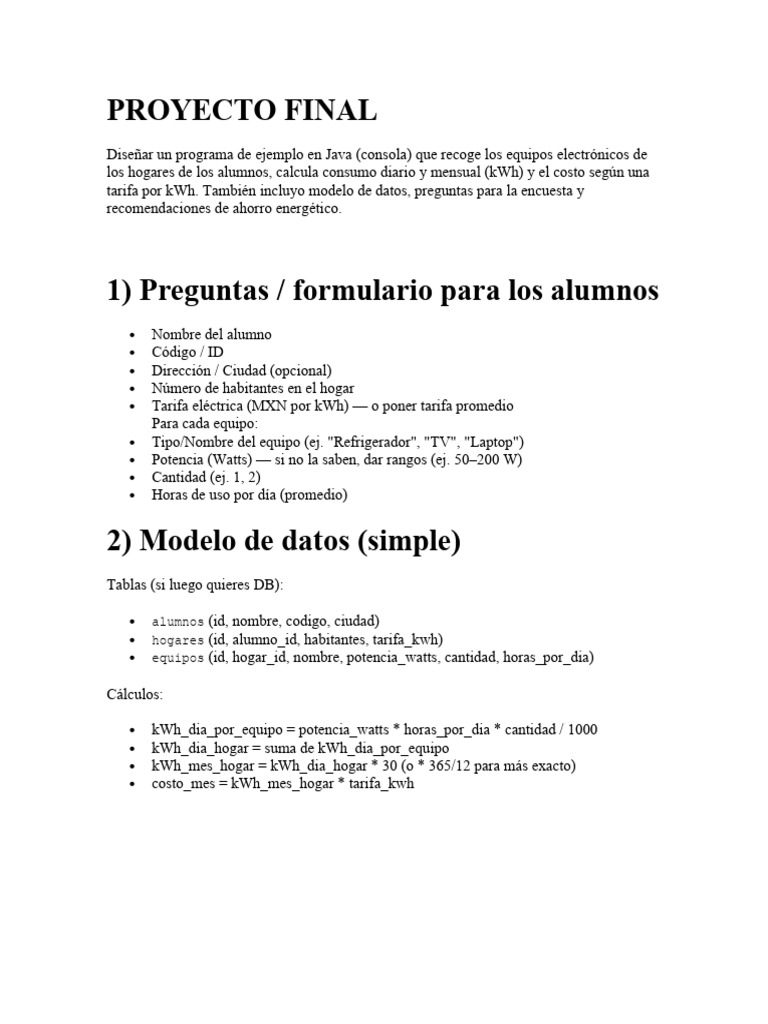 PROYECTO FINAL (2) | PDF | Java (lenguaje de programación) | Programación de computadoras