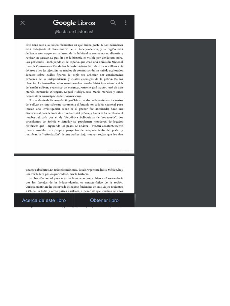 ¡Basta de Historias!- La Obsesión Latinoamericana Con El Pasado y Las ...