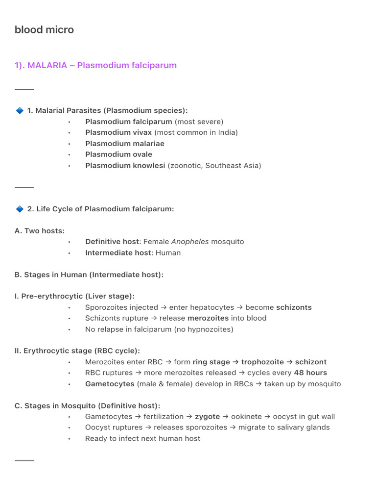 microbiology blood organism | PDF | Plasmodium Falciparum | Plasmodium