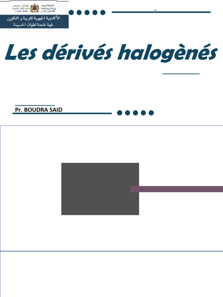 Les Dérivés Halogènés | PDF | Alcène | Atomes