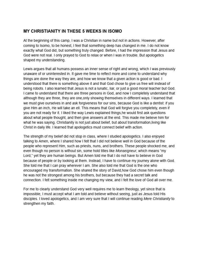 JOURNAL 5 | PDF | God In Christianity | Jesus