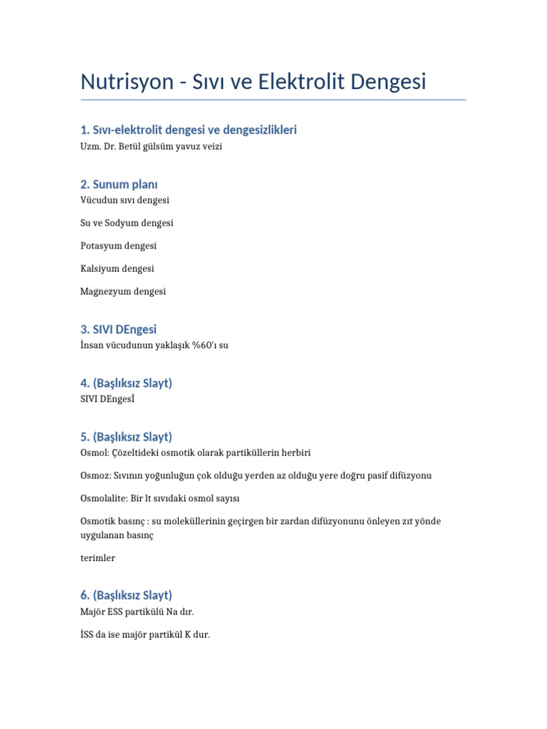 Nutrisyon SIVI ELEKTROLIT | PDF