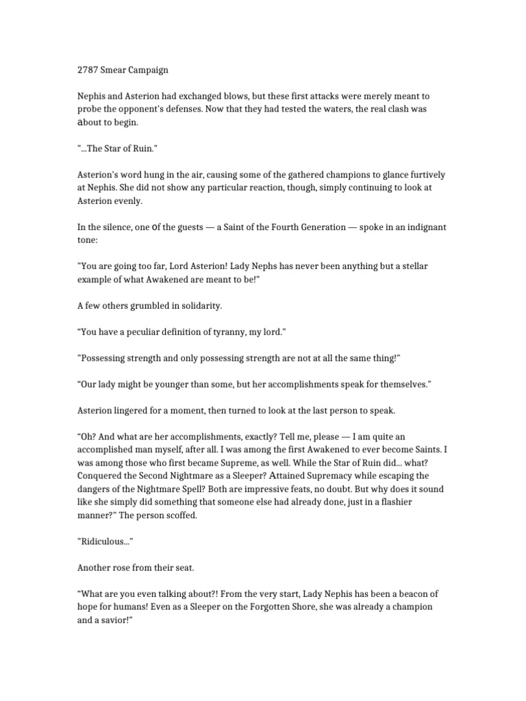 2787 Smear Campaign | PDF