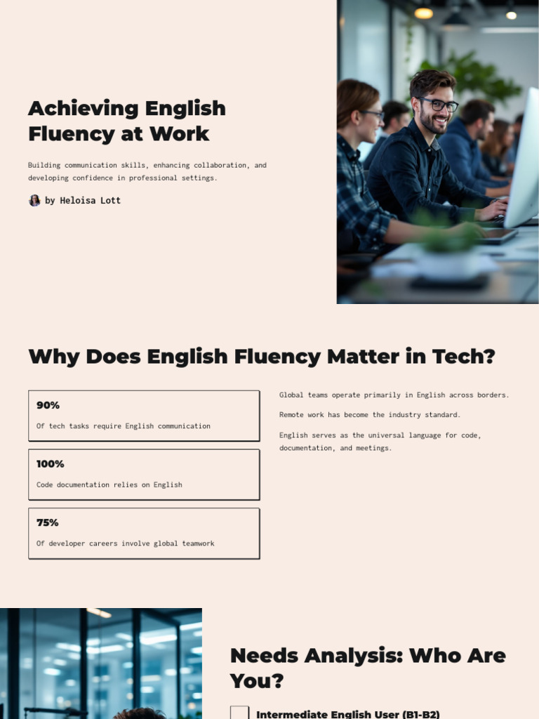 Achieving English Fluency at Work | PDF | Communication | Documentation