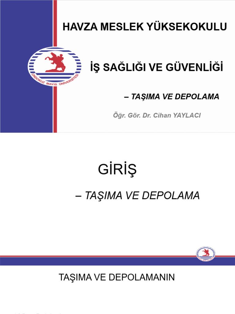 1 Tasima Ve Depolamanin Tanimi | PDF