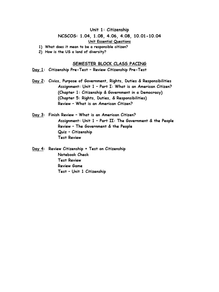 Civics Economics Units | PDF | United States Bill Of Rights ...