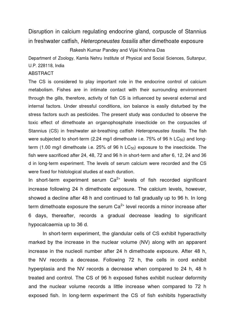 Abstract | Download Free PDF | Calcium In Biology | Insecticide