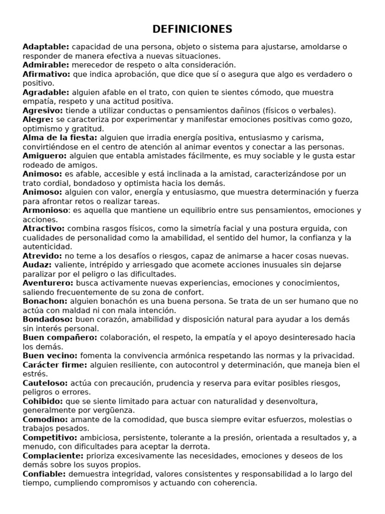 Definiciones de Disc | PDF | Las emociones | Comportamiento