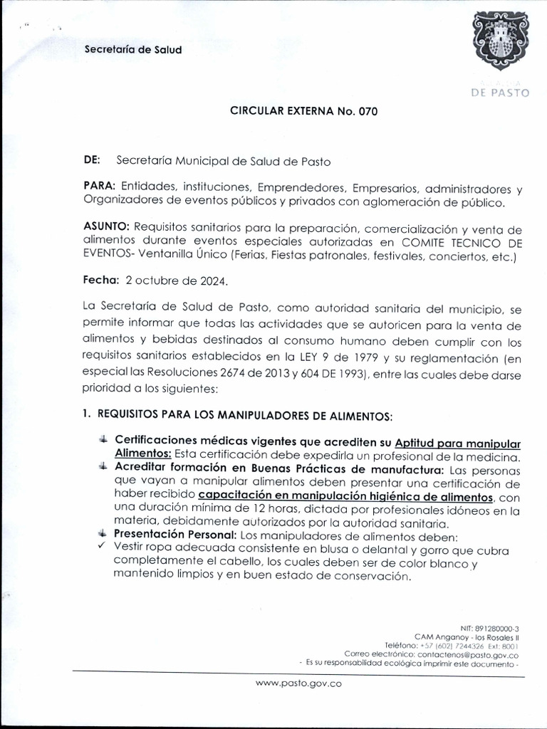 Circular Externa N 070 | PDF