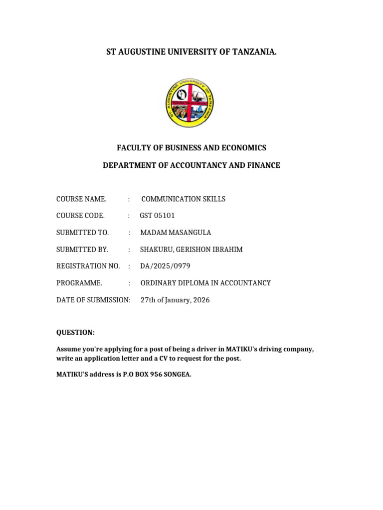 Cover Page Communication Skills For Me | PDF