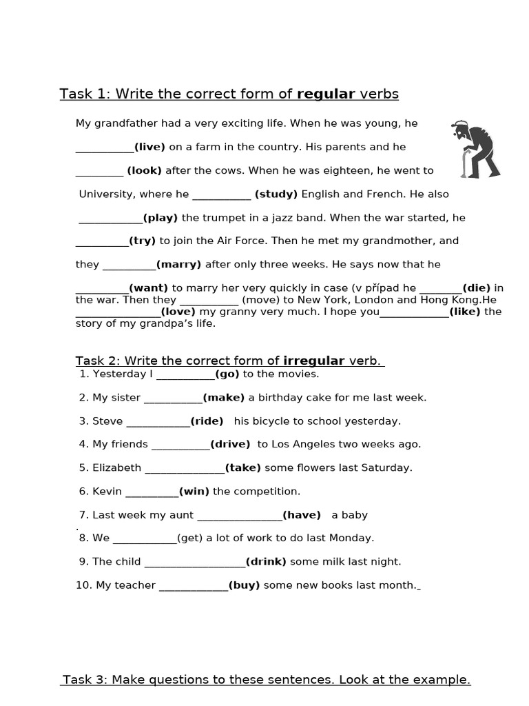 Regular and Irregular Verbs Gap Fill | PDF | Foods | Cuisine