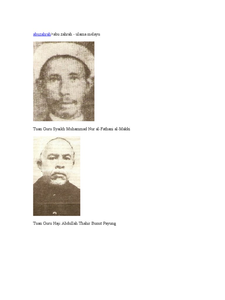 Senarai Tokoh Ulama Malaysia | PDF