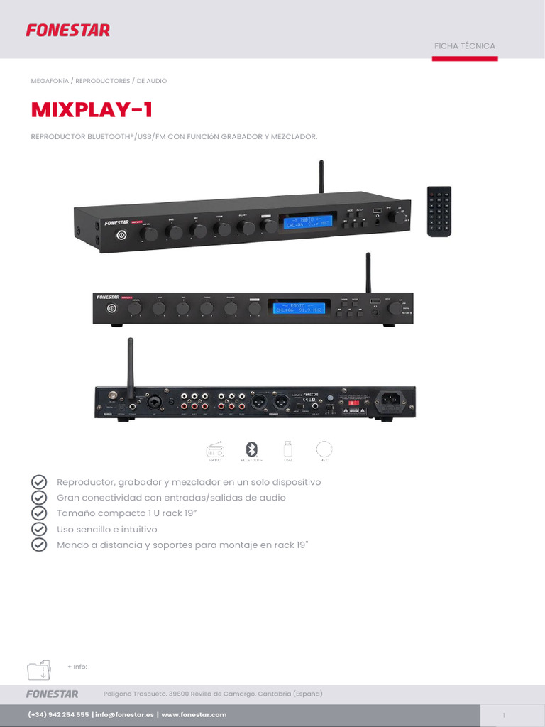 MIXPLAY‐1 | PDF | Micrófono | Grabación de sonido