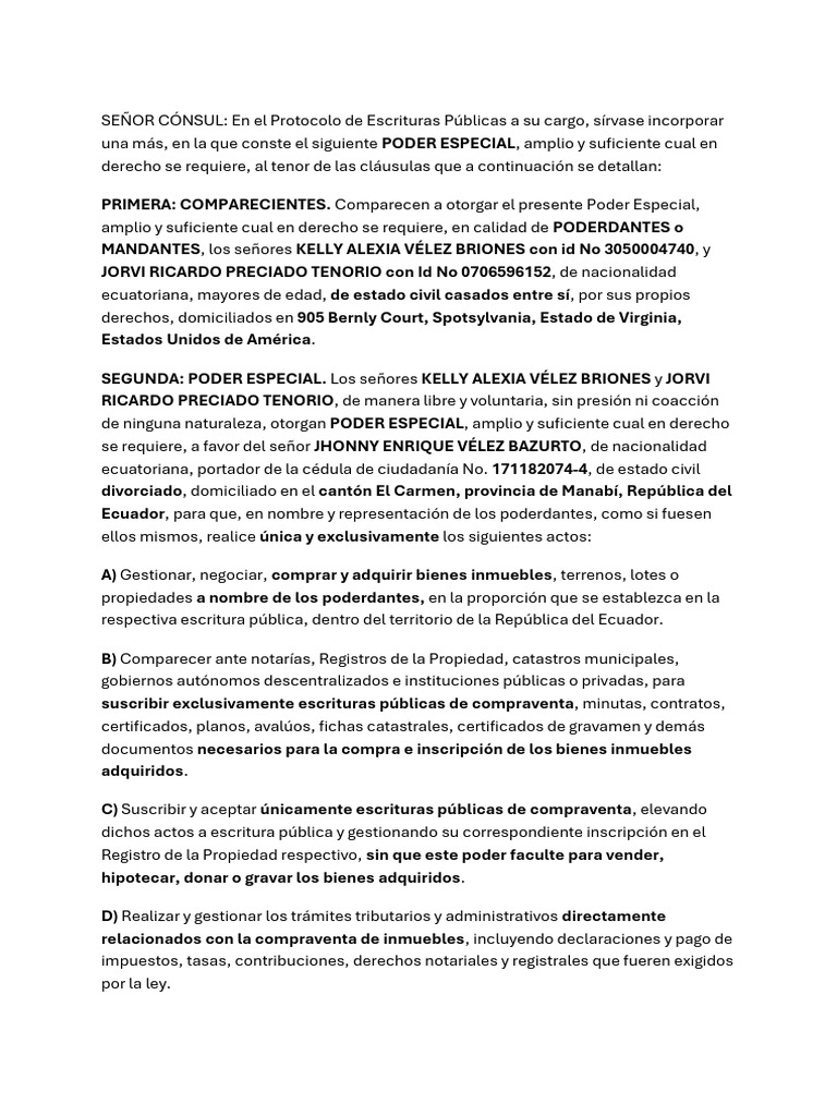 Poder Consulado Tio | PDF