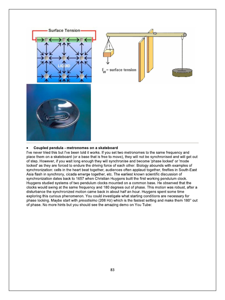 Coupled Pendula - Metronomes on a Skateboard | PDF