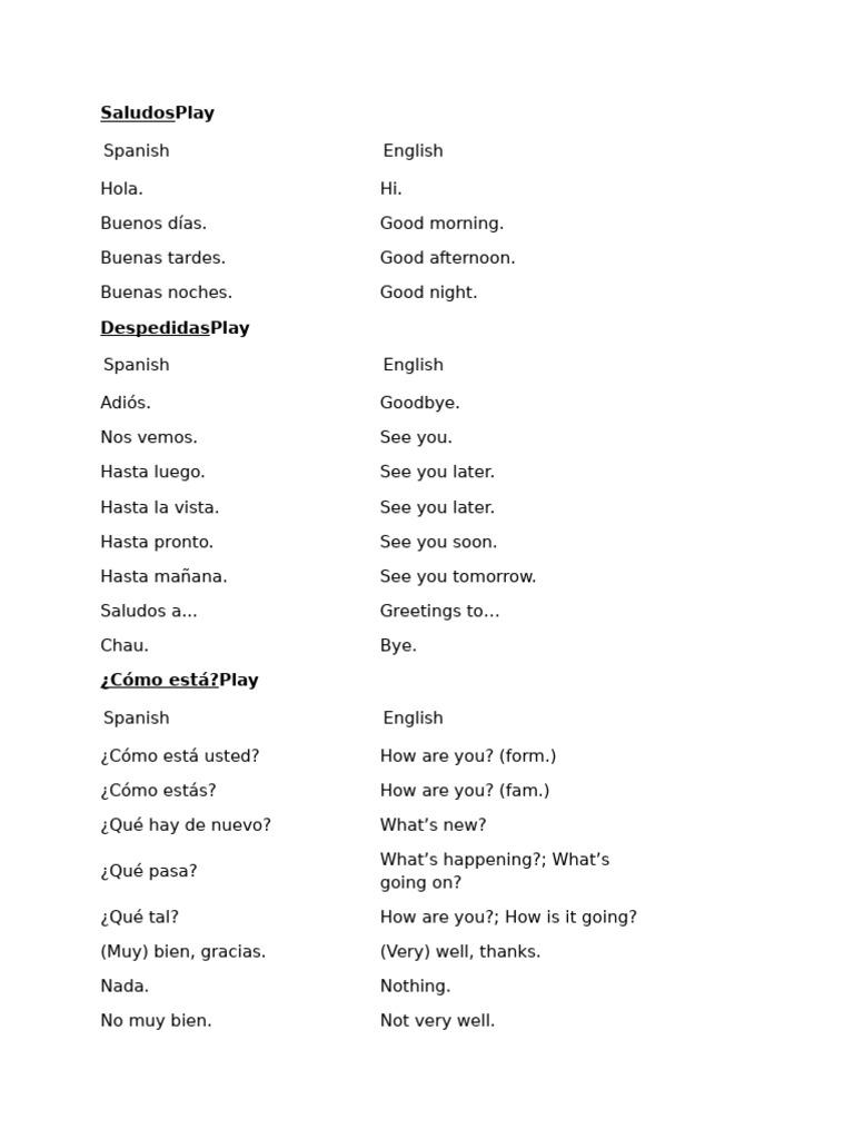 Spanish Translation | PDF