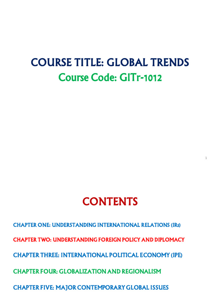 Global Trend PDF | PDF | International Relations | Nationalism