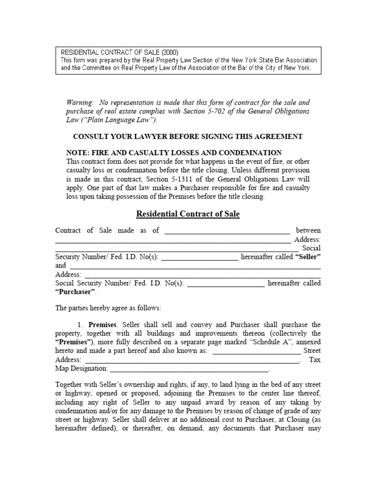 Residential Contract PDF | PDF | Title Insurance | Mortgages