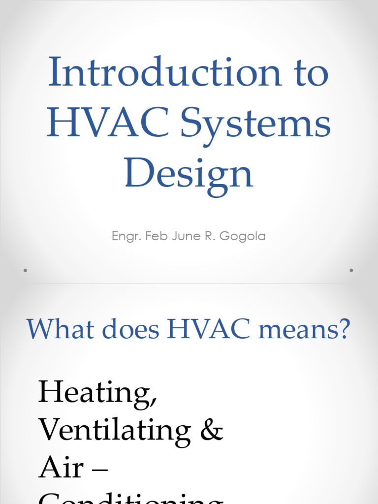 Introduction to HVAC Systems Design | PDF