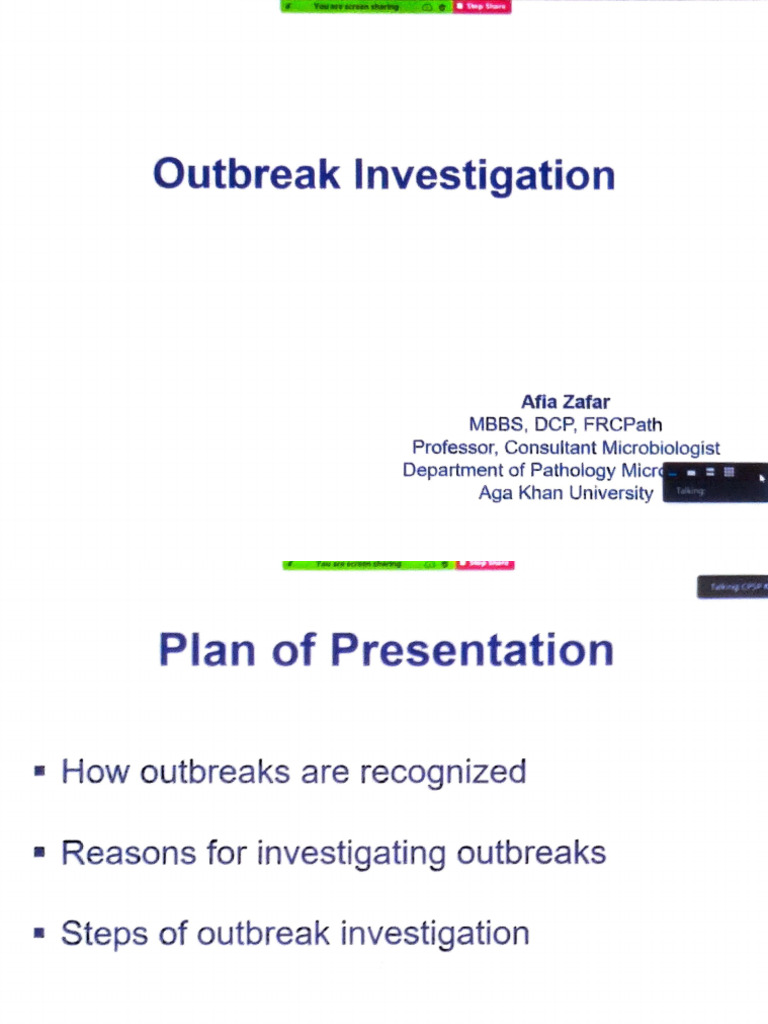 Outbreak Investigation and Management | PDF