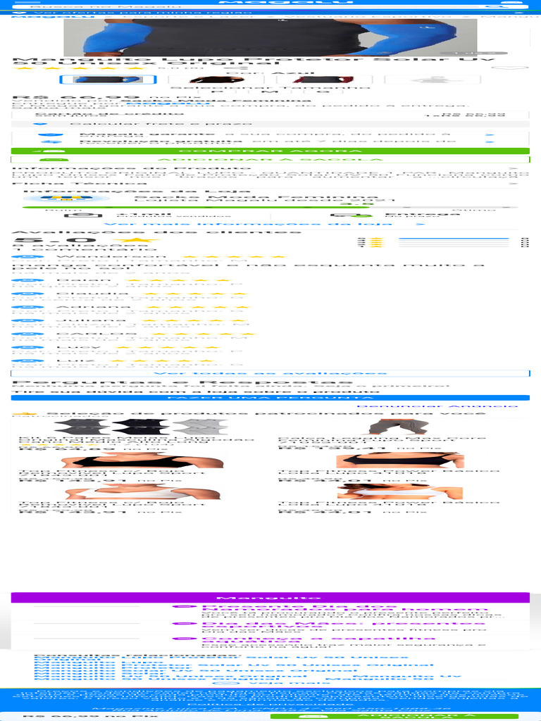 Manguito Lupo Protetor Solar Uv 50 Unisex Original - Manguito ...