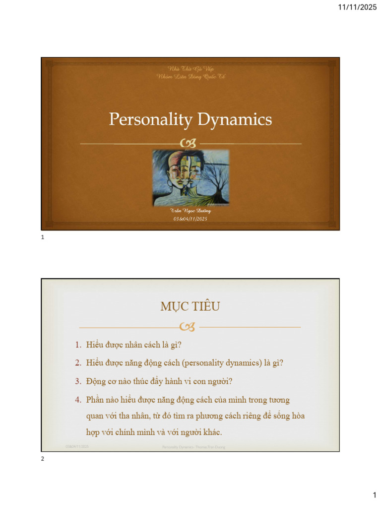 2025 11 03&04 Personality Dynamics-handouts | PDF