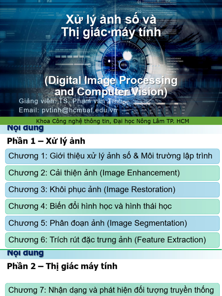 CV-Bài 00 - Giới Thiệu DIP and Computer Vision | PDF