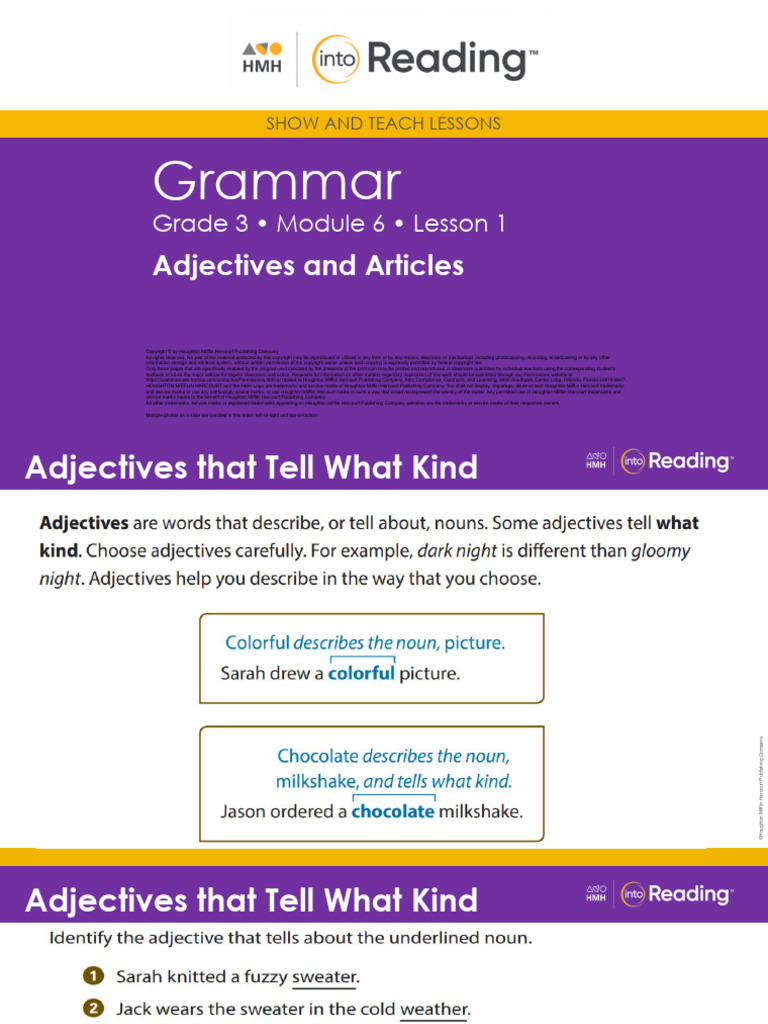 P3 Term 3 Lesson 1- Grammar.pptx | PDF | Copyright | Intellectual ...