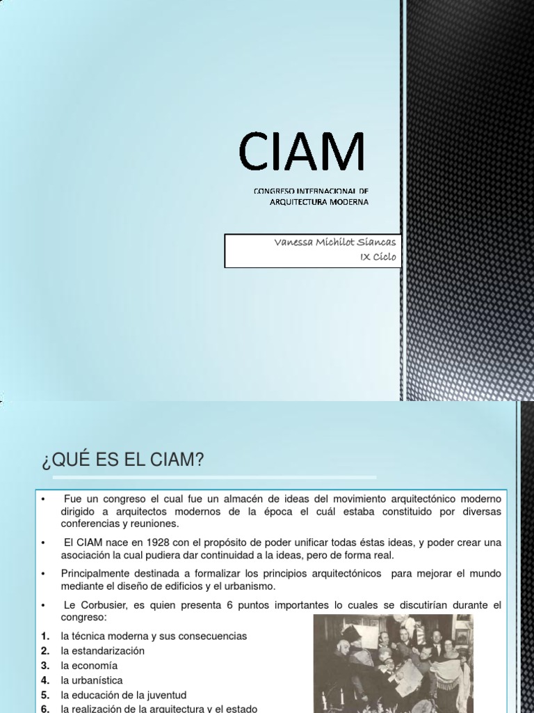CIAM | PDF | Arquitecto | Diseño arquitectonico