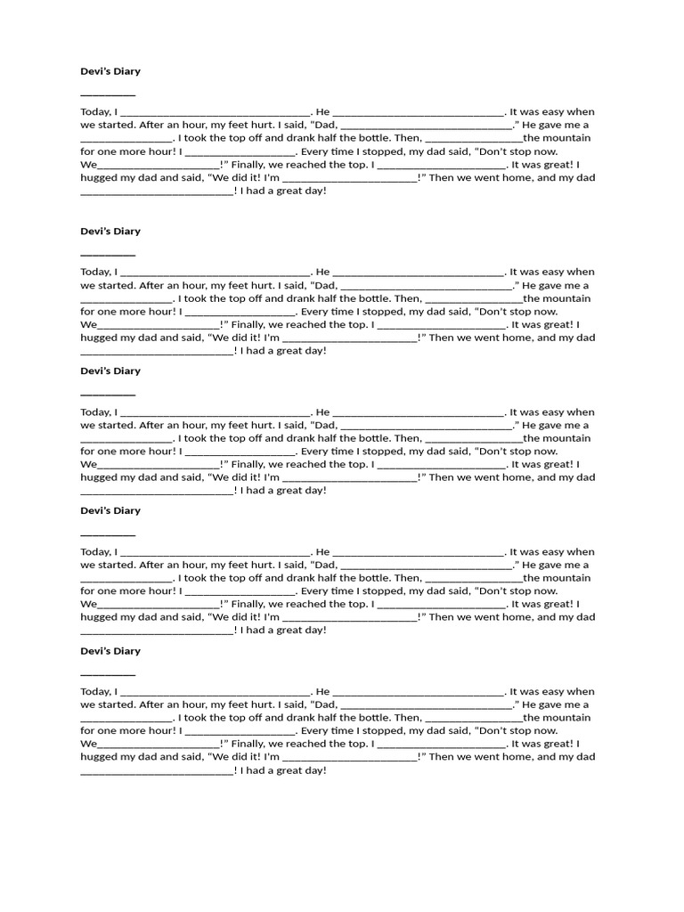Devi's Diary Listening Text | PDF