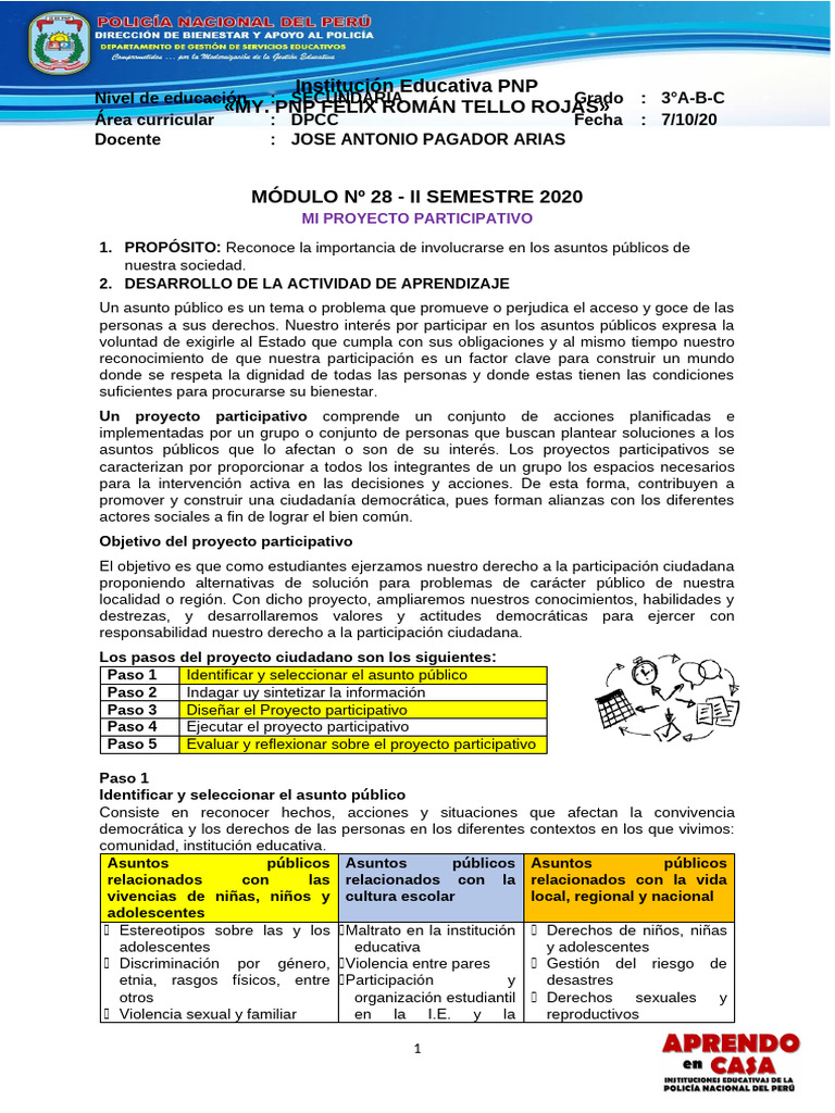 Módulo 28 Iisem Dpcc 3ero | PDF