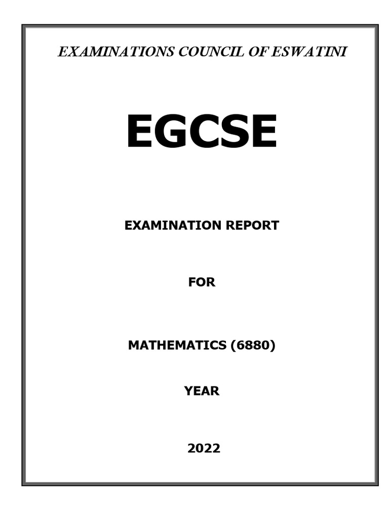 EGCSE Mathematics 2022 Exminer Report | PDF | Area | Euclidean Geometry